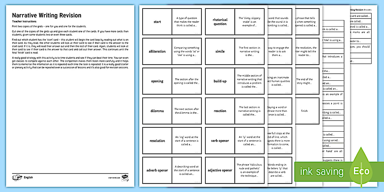 English Language Revision Cards | Beyond (teacher made)
