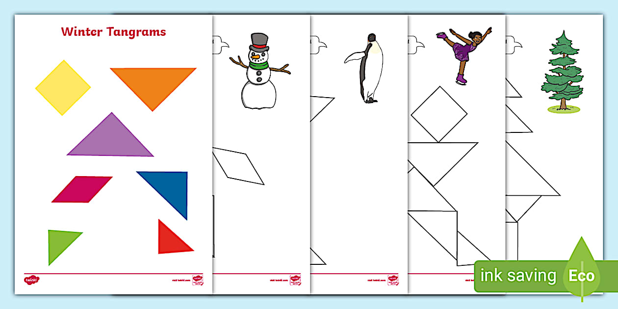 👉 KS1 Winter Tangram Activity (teacher made) - Twinkl