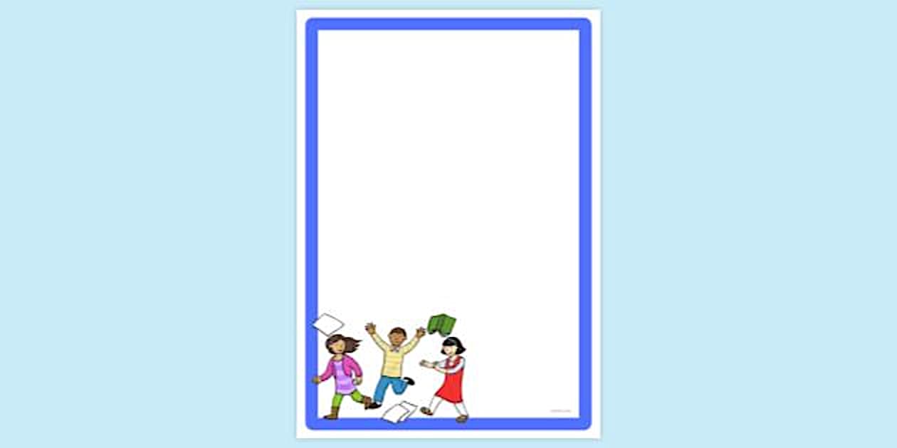 Children Running in Classroom Page Border | Twinkl - Twinkl