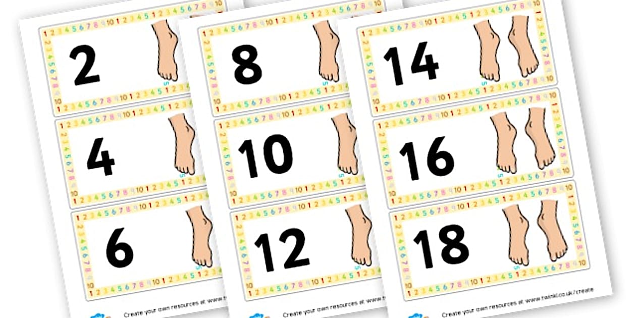 2 x Tables Flash Cards for Year 1 Math - Twinkl USA - Twinkl