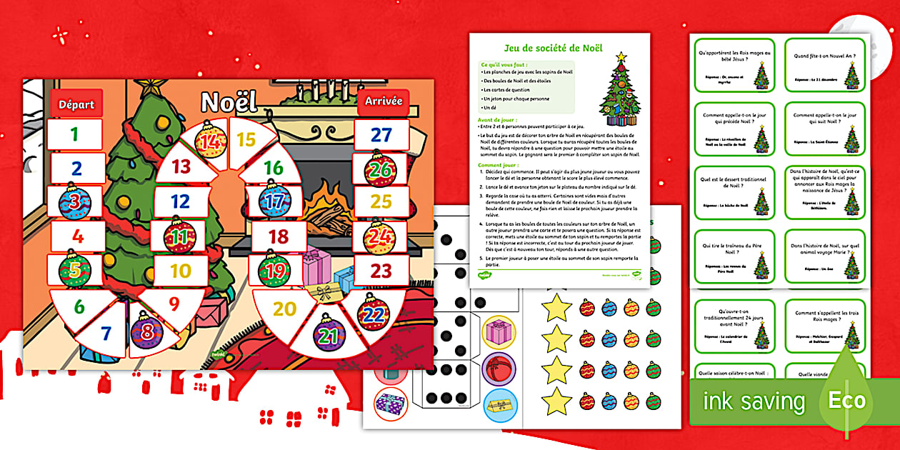 Jeu de société de Noël à imprimer | Ressource - Twinkl