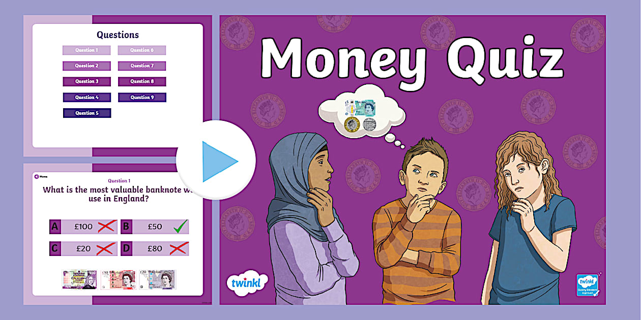 Money Maths PowerPoint Quiz - Money Quiz KS2 - Twinkl