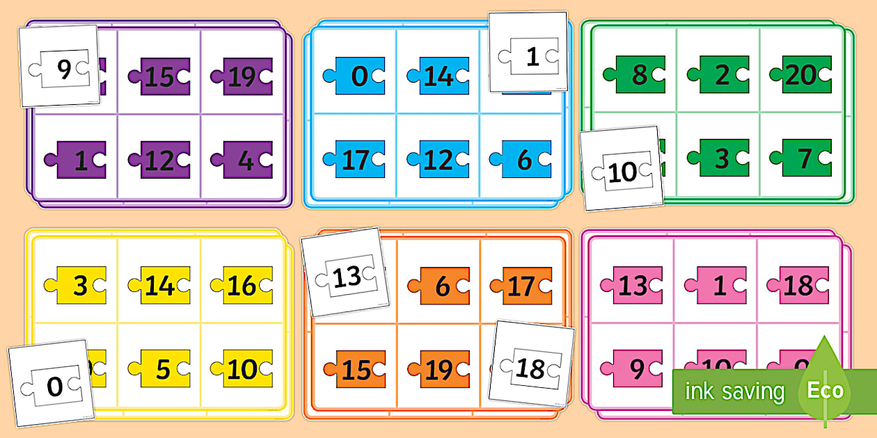 Number Bonds to 20 (Jigsaw Pieces) (teacher made) - Twinkl