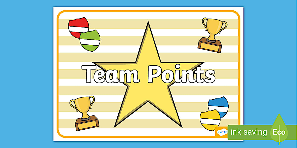 👉 Team Points Display Poster - (teacher made) - Twinkl