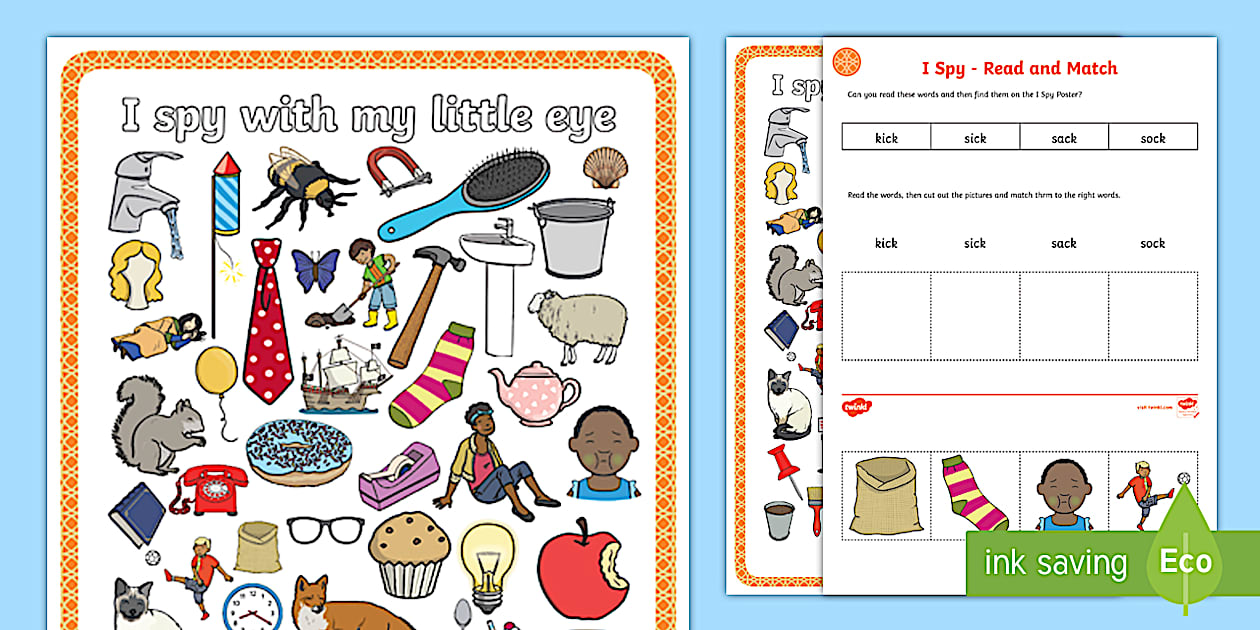 Middle East I Spy Read and Match Phase 2 Set 4 Activity