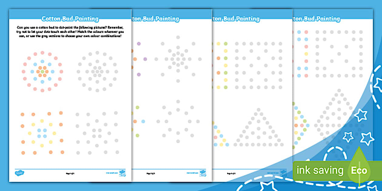 Cotton Bud Painting (teacher made) - Twinkl