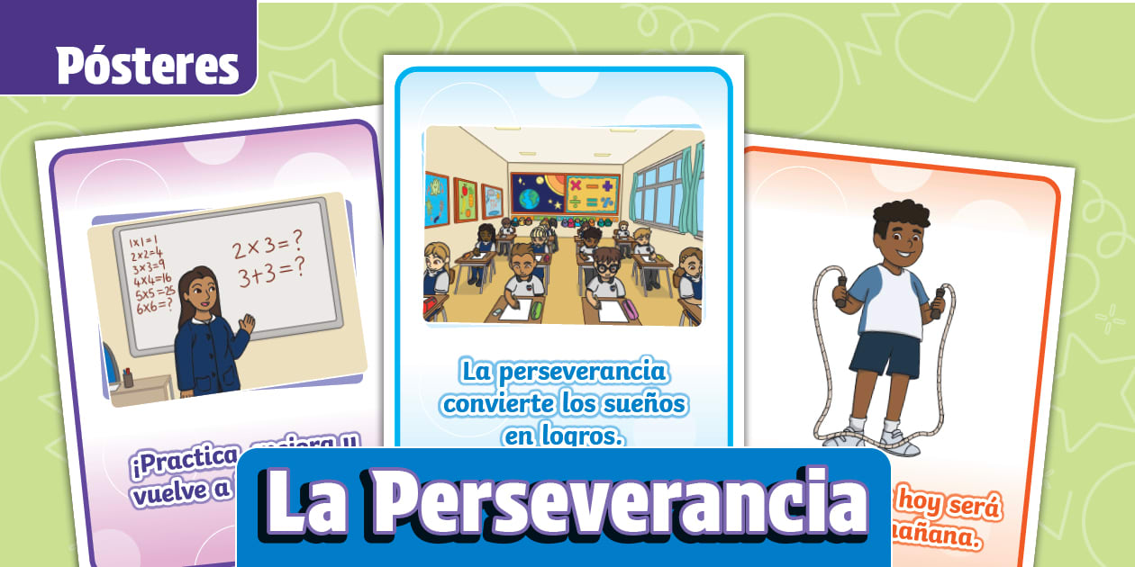 Pósteres | Perseverancia | Recurso Educativo | Convivencia