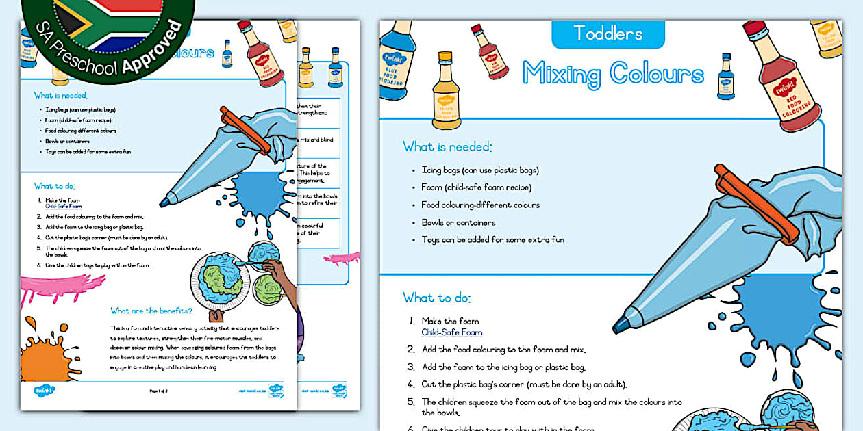 Toddlers: Mixing Colours (teacher made) - Twinkl