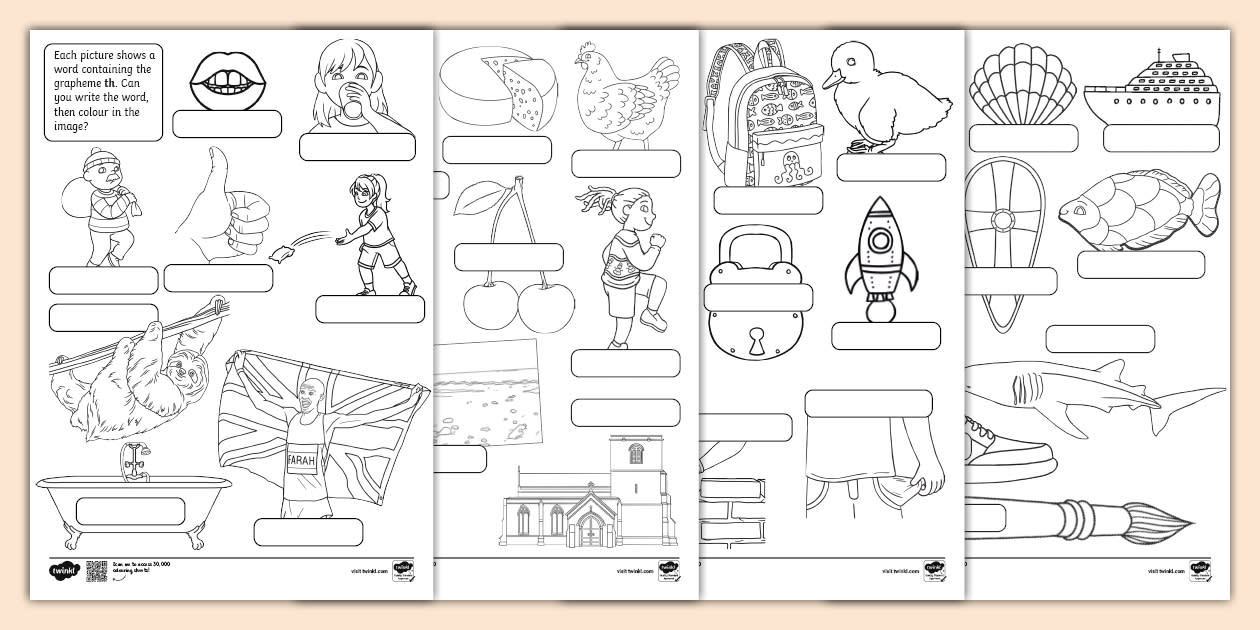 Phonics Colouring Sheets (teacher made) - Twinkl