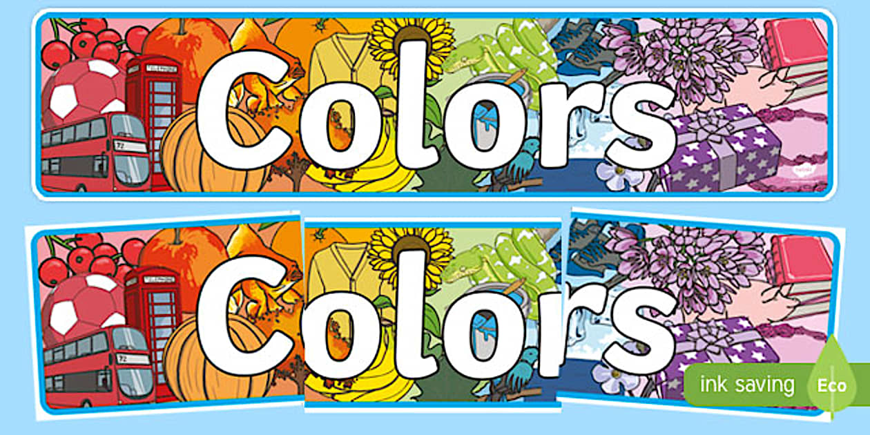 Cursive Colors Banner (l'enseignant a fait) - Twinkl