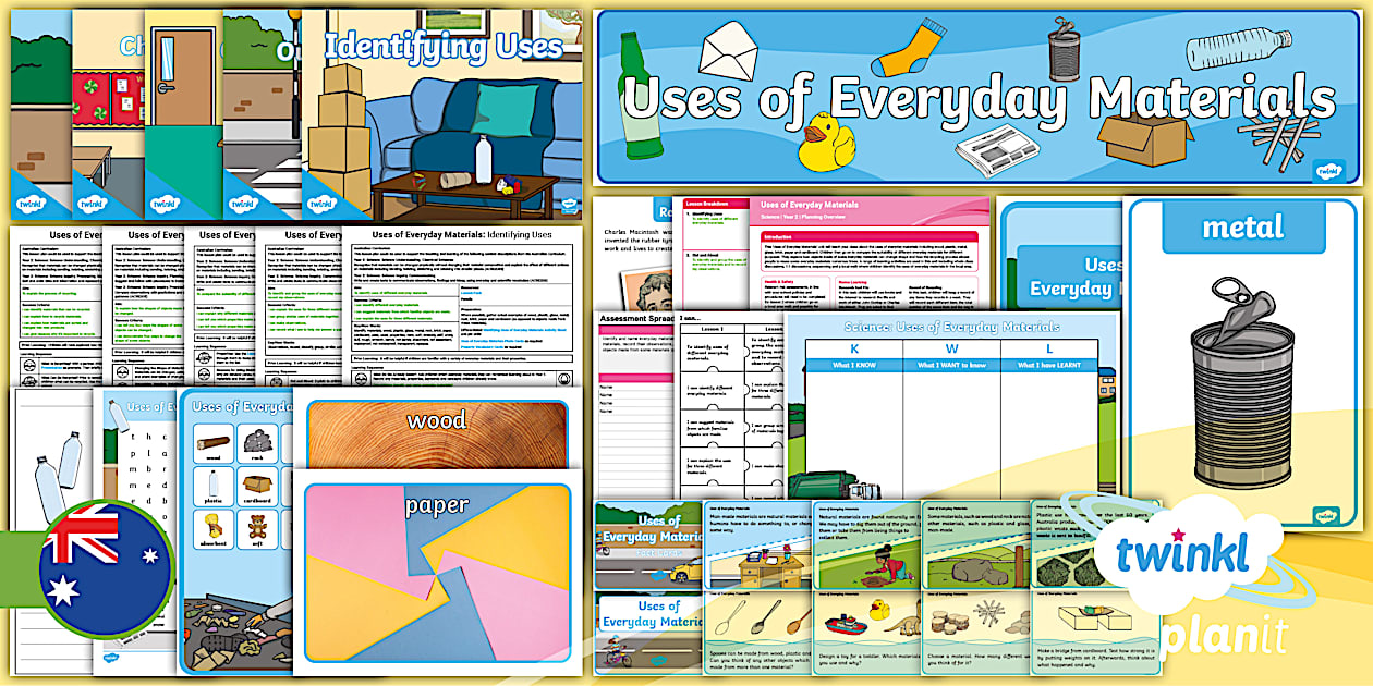 Year 2 Science Uses of Everyday Materials Unit Pack - Twinkl