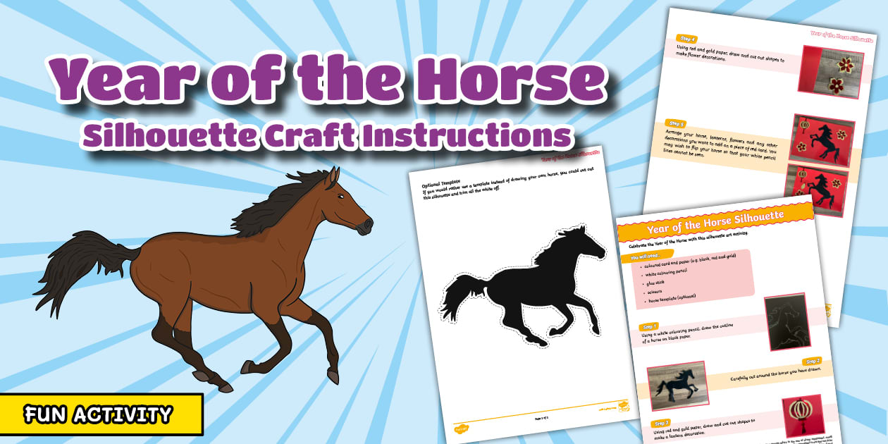 Year of the Horse Silhouette Craft Instructions