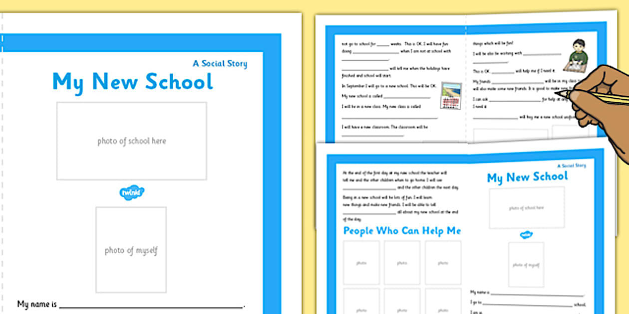 Editable My New School Social Situation Sheet Primary Personalised