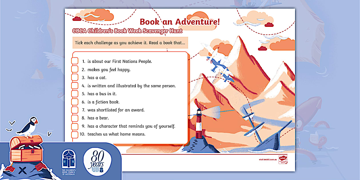 CBCA Book Week Scavenger Hunt Activity - Events - Twinkl