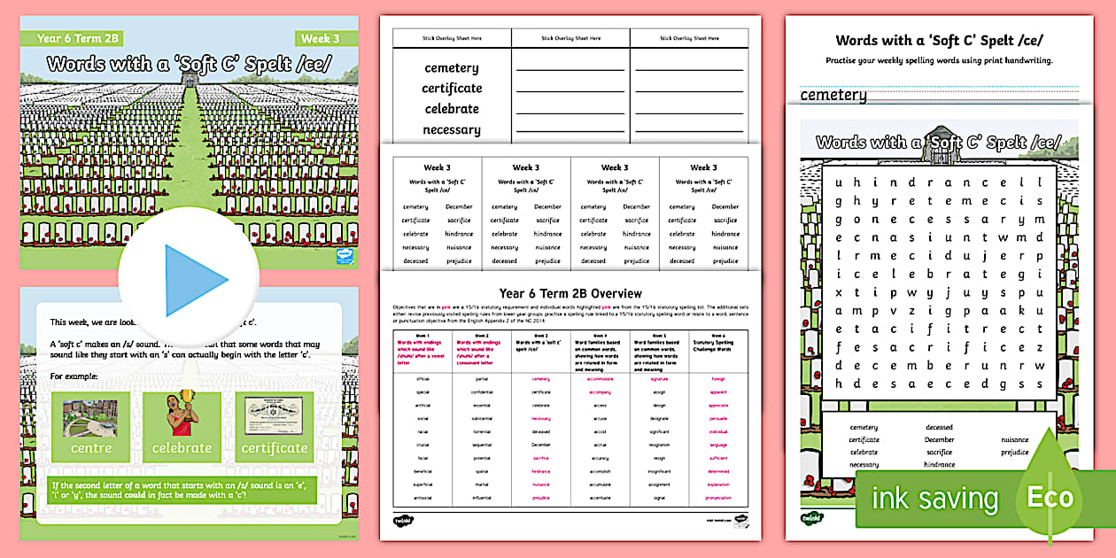 Year 6 Term 2B Week 3 Spelling Pack (teacher made) - Twinkl