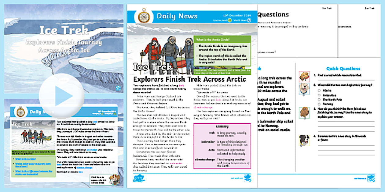 LKS2 Arctic Explorers Daily News Resource Pack - Twinkl