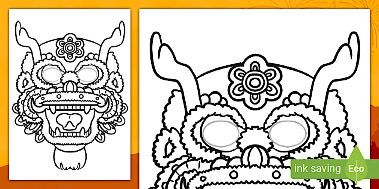Chinese New Year | Dragon Mask Template (teacher made)