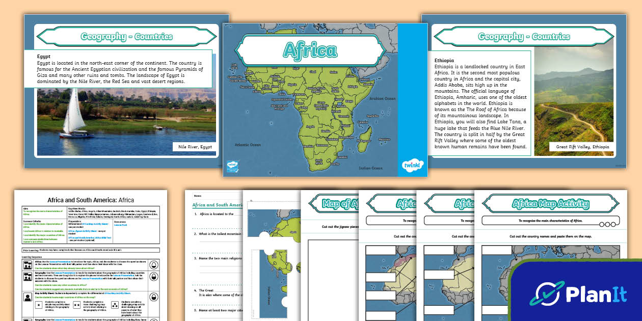 Year 4 HASS Geography Africa and South America Lesson 1