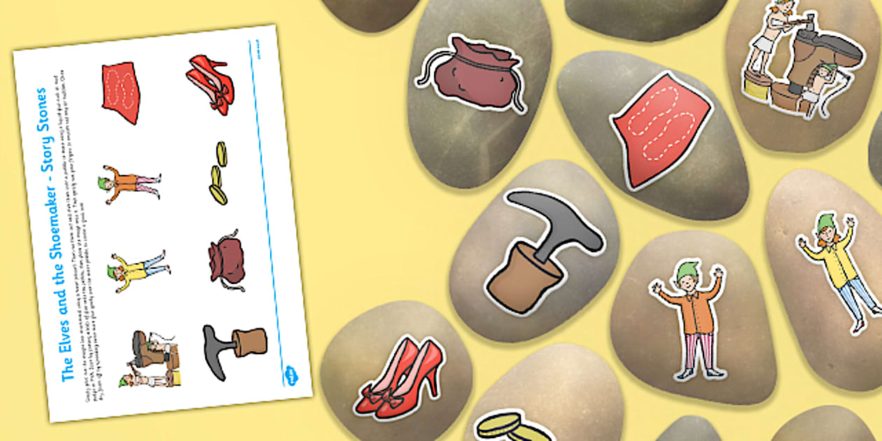 The Elves and the Shoemaker Story Stone Image Cut-Outs