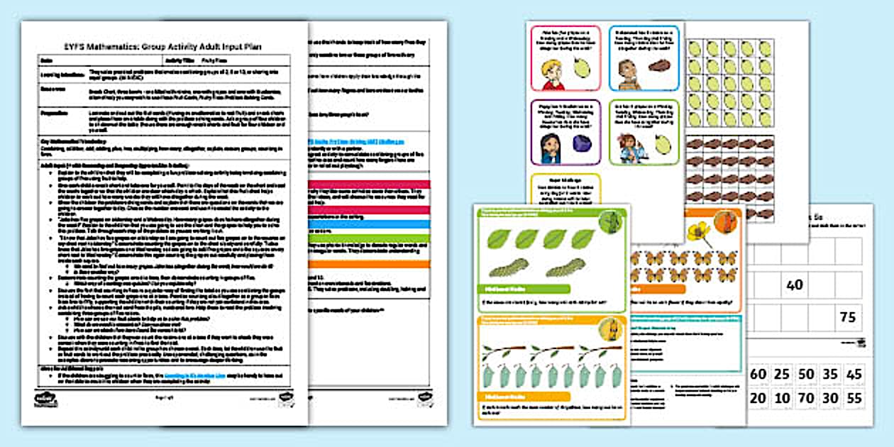 EYFS Maths: Combining Groups of Fruity Fives Group Activity Adult Input ...