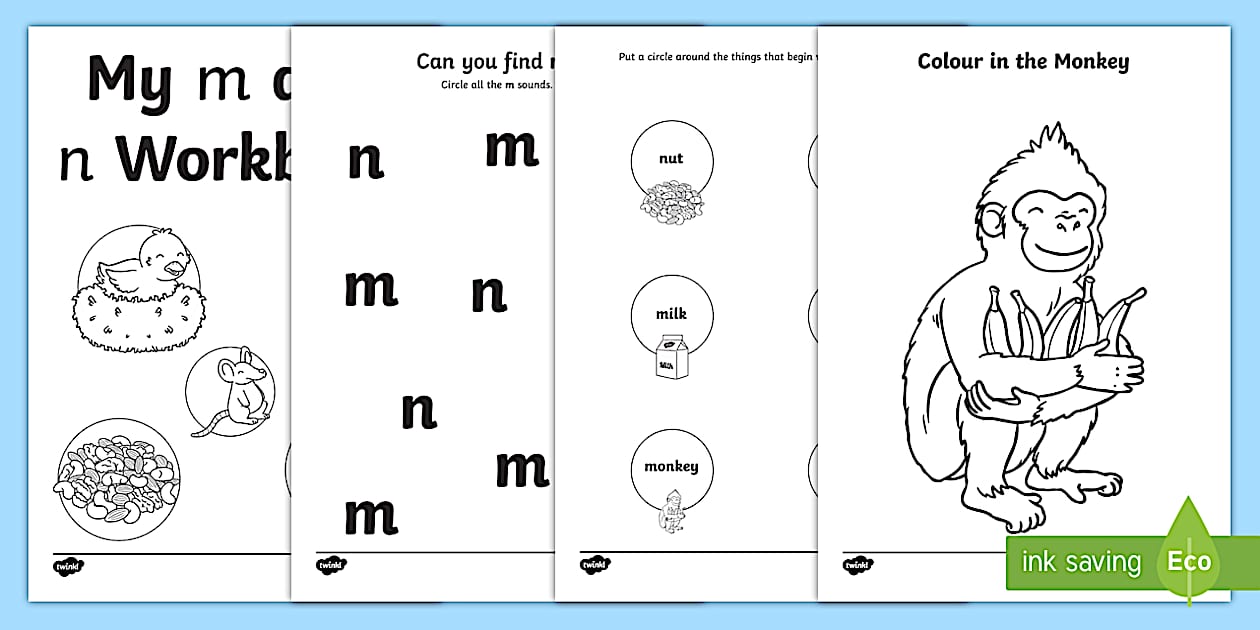 Cursive My 'm and n' Workbook (teacher made) - Twinkl
