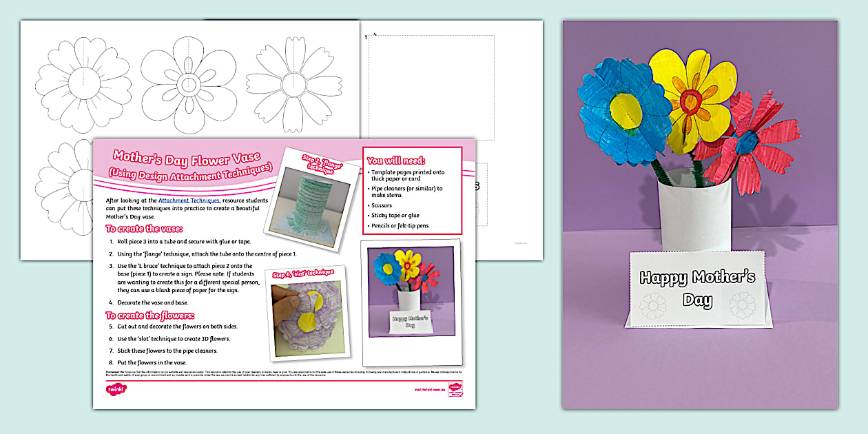 Mother's Day Flower Vase using Design Attachment Techniques