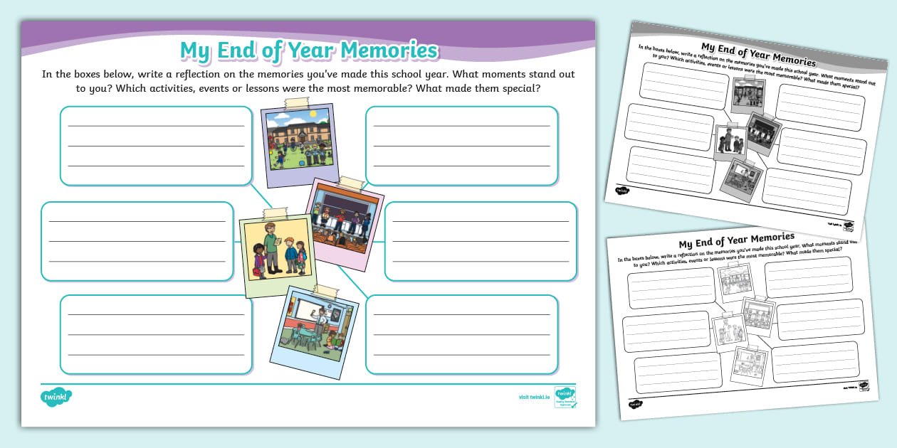 My End of Year Memories Mind Map