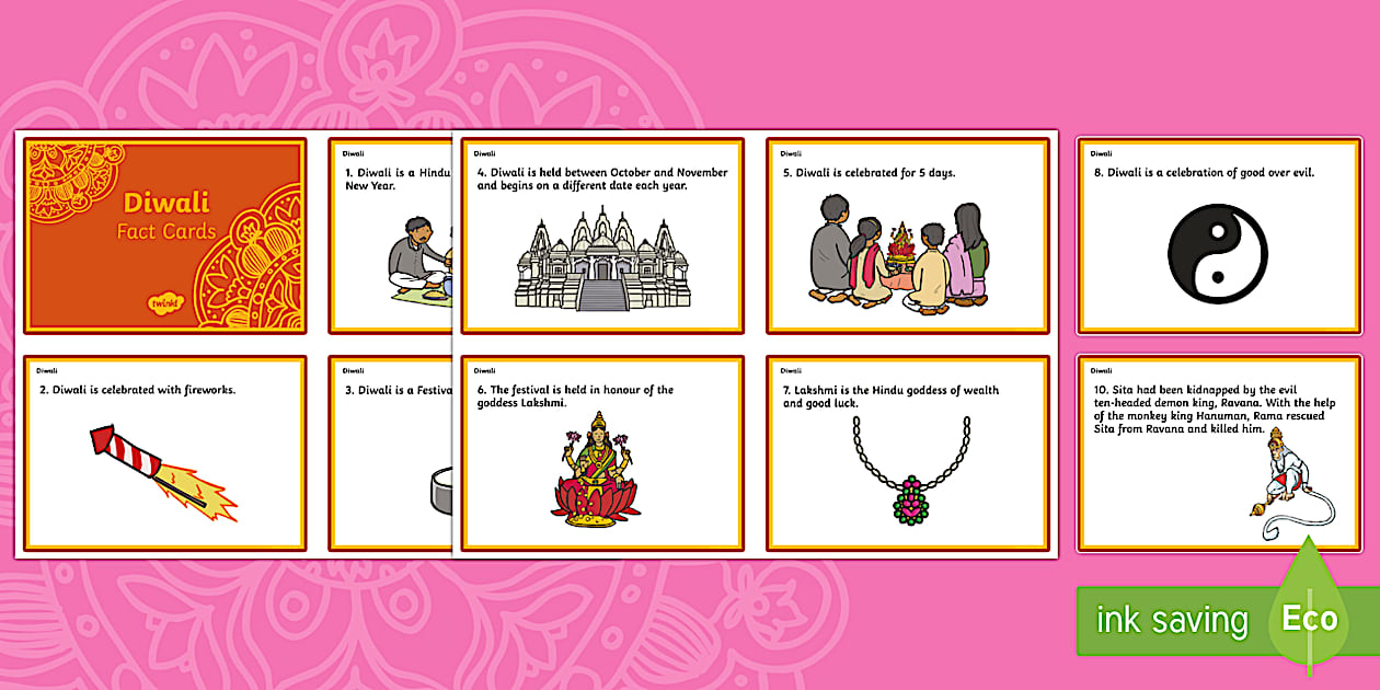 Editable Hindu Diwali Fact Cards (teacher made) - Twinkl