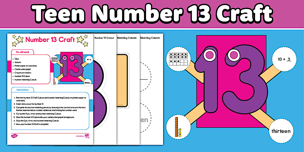 Teen Number 13 Craft