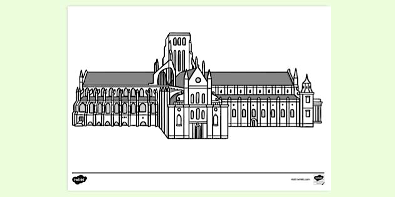 Old St Paul's Cathedral Colouring Sheet | Colouring Sheets