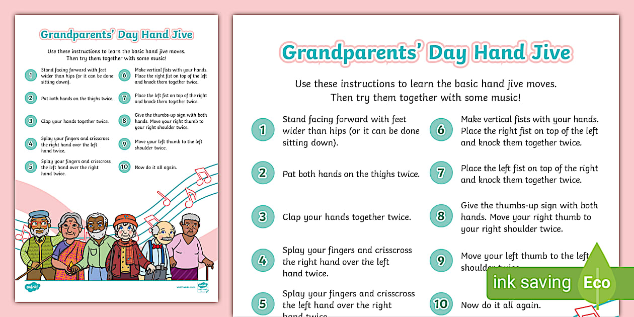 Grandparents’ Day Hand Jive (Teacher-Made) - Twinkl