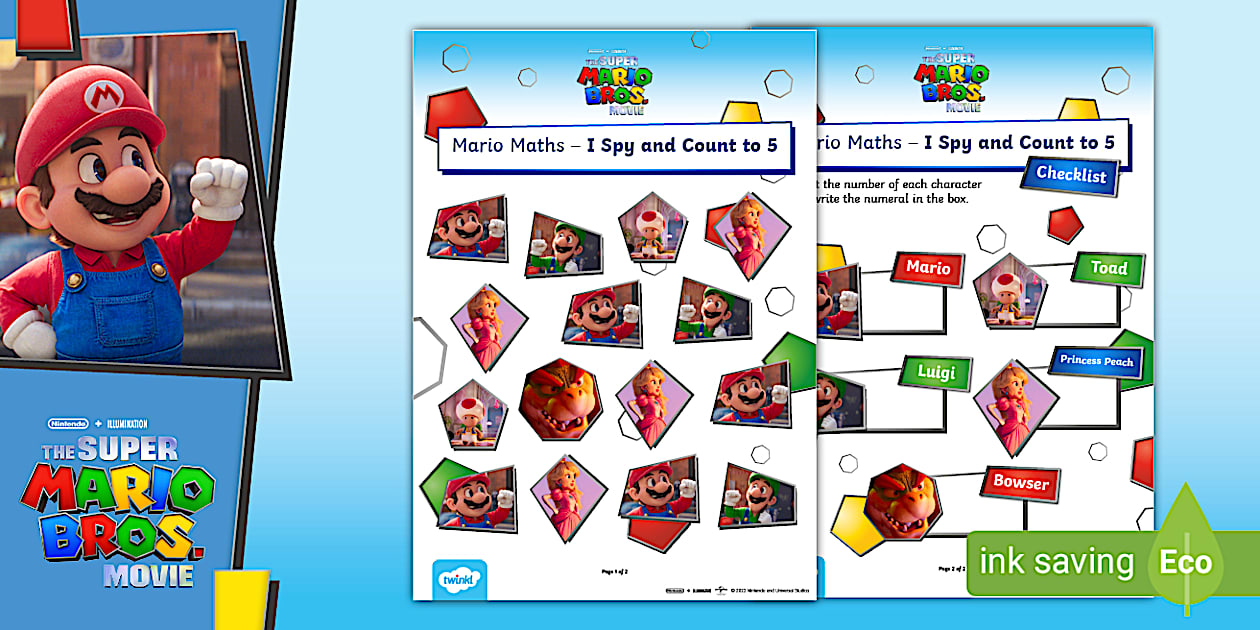 FREE! - 👉 Super Mario Bros.: Mario Maths – I Spy and Count to 5