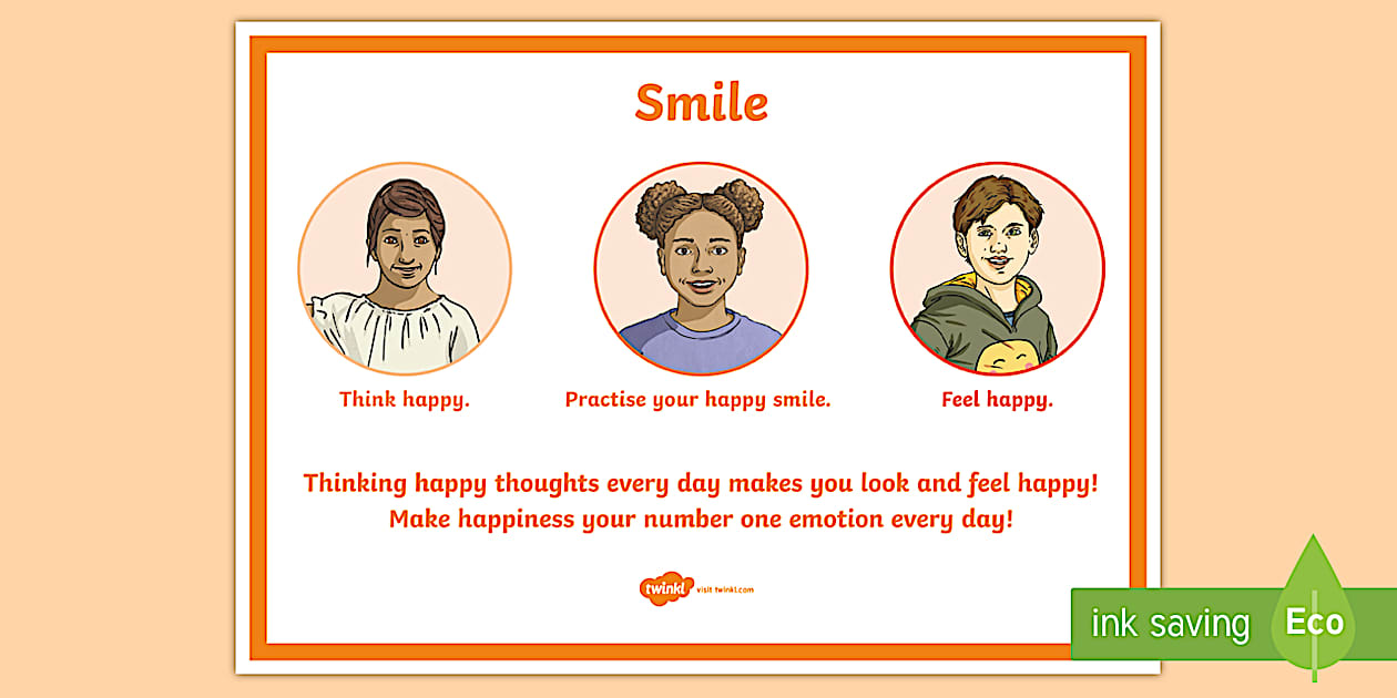 Smile A4 Display Poster (teacher made) - Twinkl