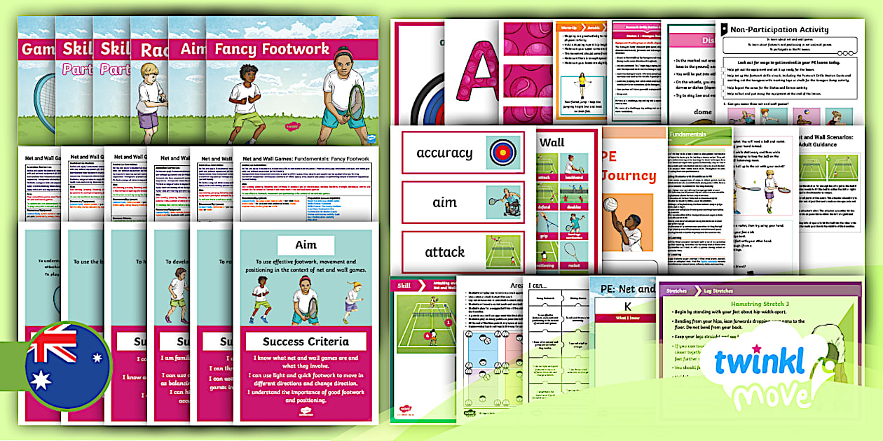 Move PE Year 3 Net and Wall Games: Fundamentals Unit Pack