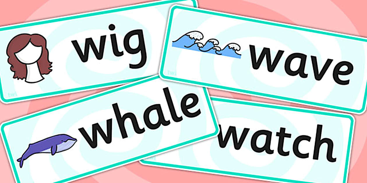 Initial w CVC Words Cards - ‘w’ Sound - Phonics Resource