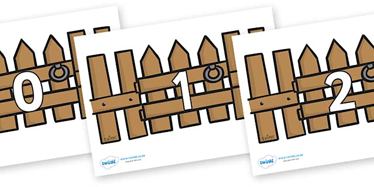 Numbers 0-100 on Fences (teacher made) - Twinkl