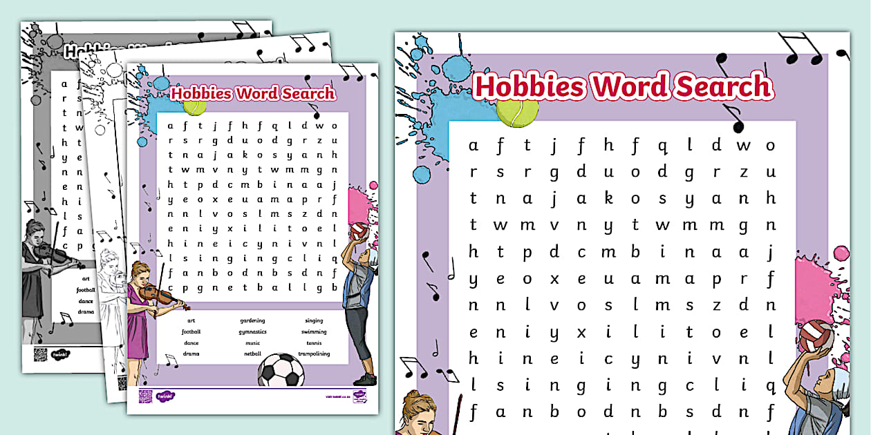 Hobbies Word Search (teacher made) - Twinkl