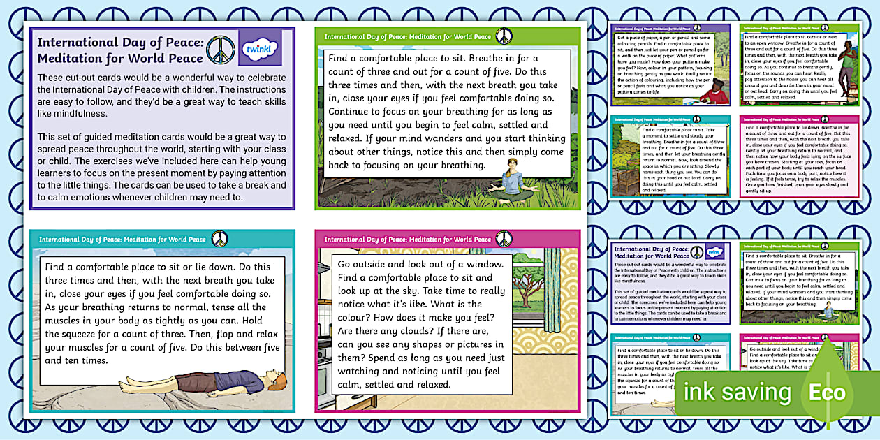 World Peace Meditation Cards | International Day of Peace