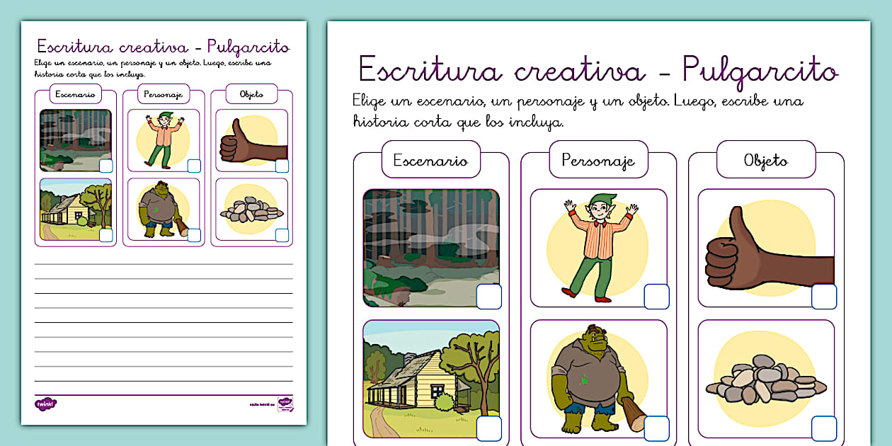 Ficha de actividad: Escritura creativa - Pulgarcito