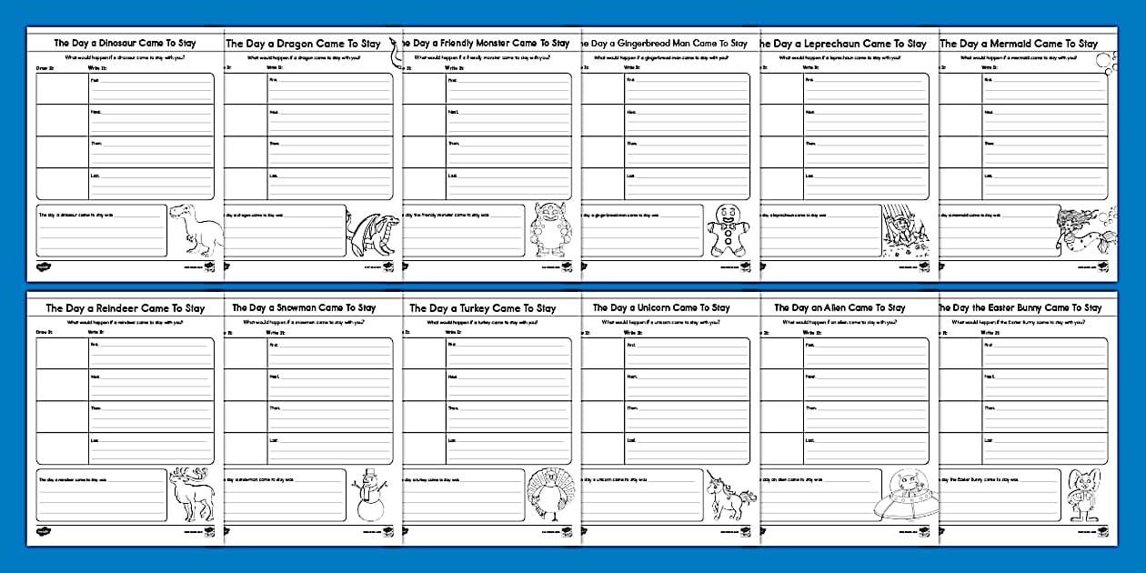 Kindergarten Sequence Writing Prompt Activity Pack - Twinkl