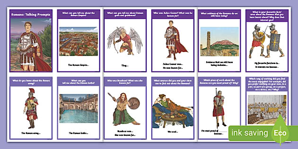 Romans: Talking Prompts (teacher made) - Twinkl