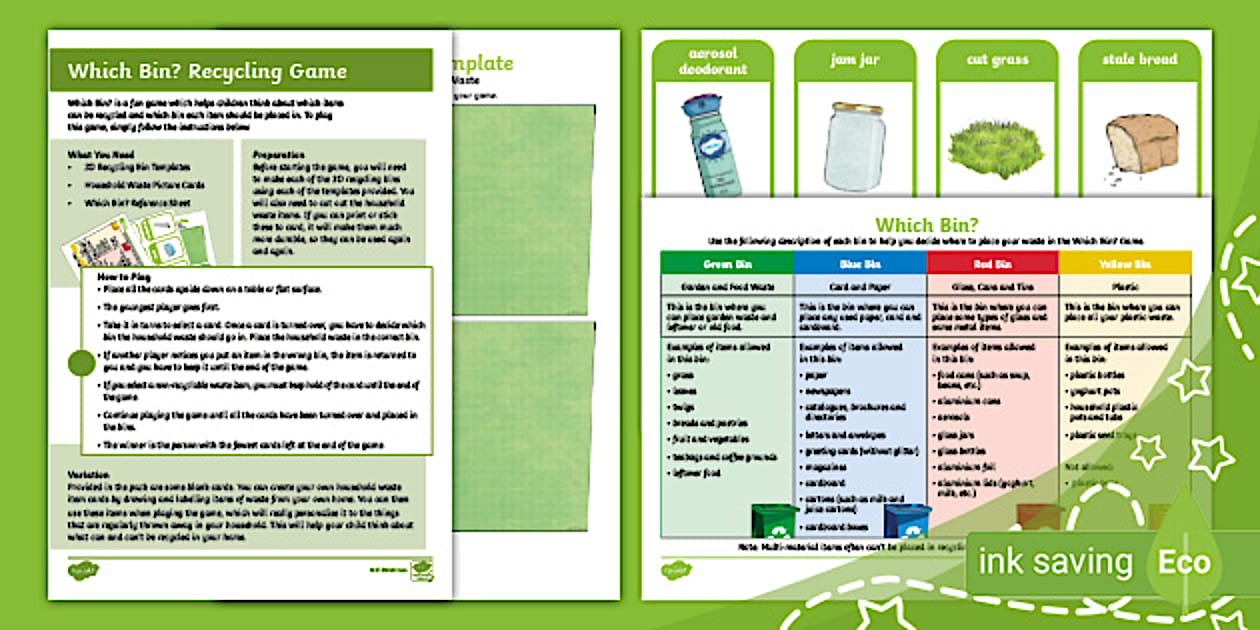 Which Bin? Recycling Game (teacher made) - Twinkl