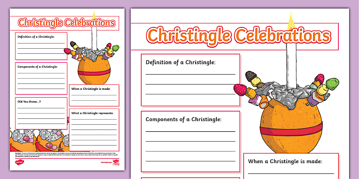 Christingle Fact File Template (teacher made) - Twinkl
