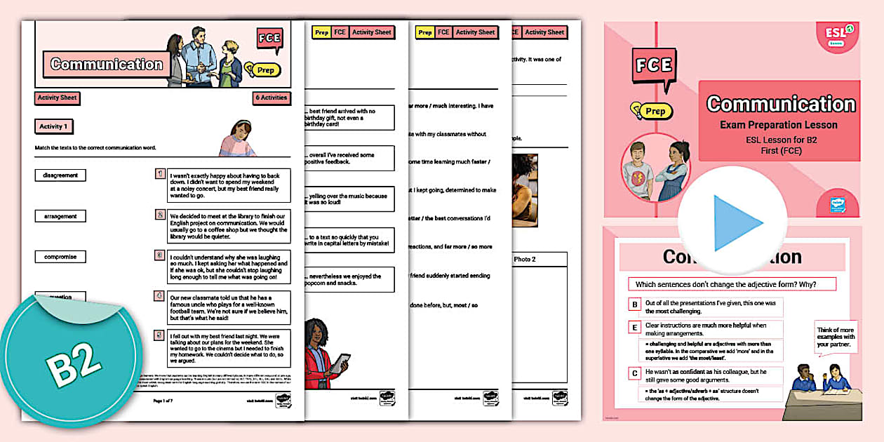 B2 First (FCE) - Prep Lesson (Communication) (teacher made)