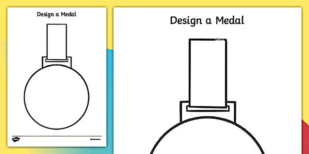 FREE! - Medal Template- Perfect for KS1 Art or PE - Twinkl