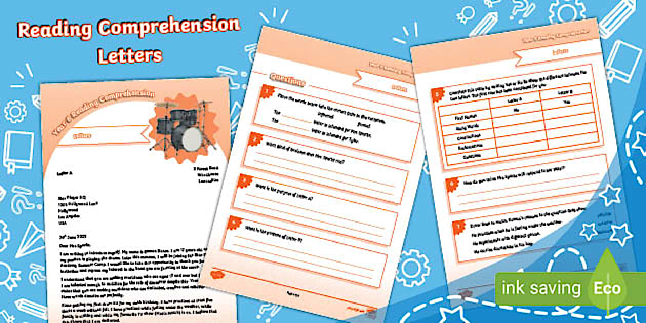 Year 6 Letter Reading Activity | Parent Support Resource