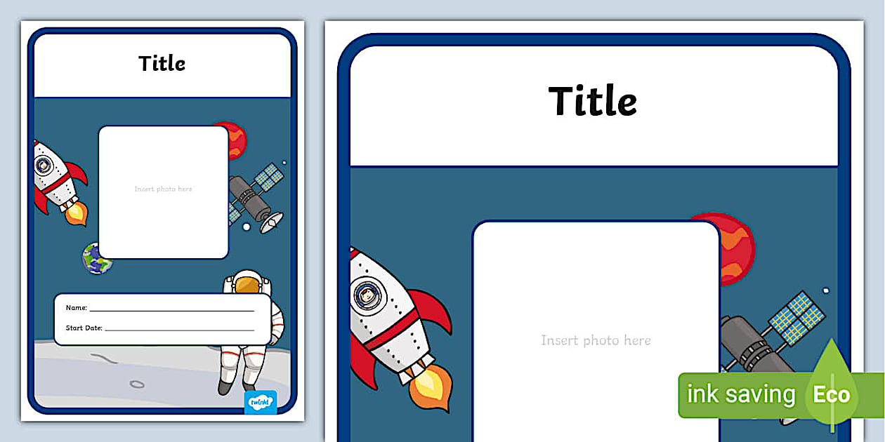 Kindergarten Editable Space-Themed Learning Journey Front Cover