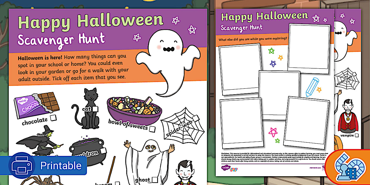 Scavenger Hunt Halloween House Game - Family Games for Halloween