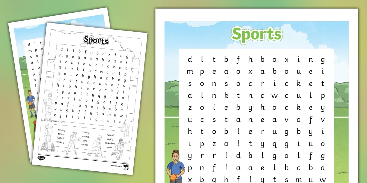 Sports Word Search