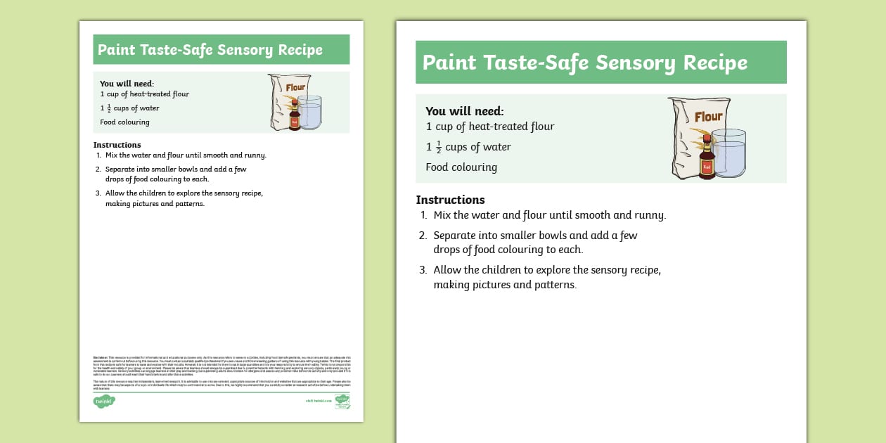 Paint Taste-Safe Sensory Recipe